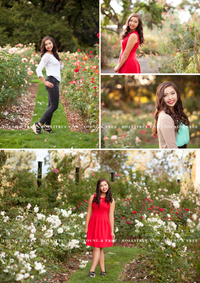Senior Pictures at a beautiful Rose Garden